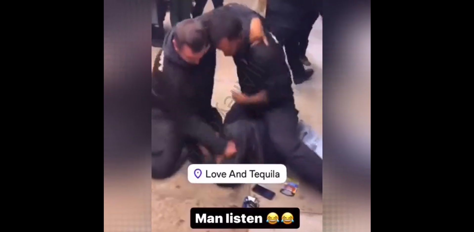 His Friends Didn't Help: Two Big Security Guards Jumped A Man Outside ...