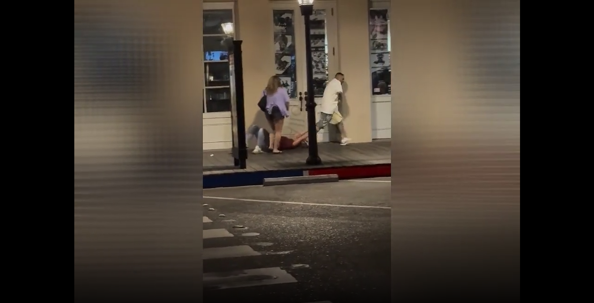 Woman Football Tackles A Man That Was Stealing Her Friends Purse While ...